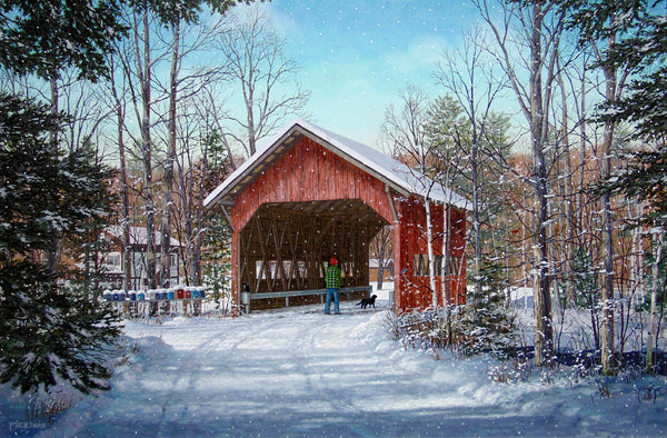 Brookdale Bridge Winter | McGaw Graphics