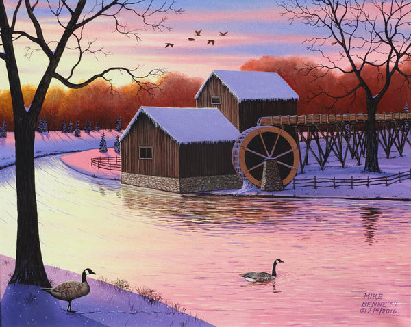 Winter at Old Grist Mill | McGaw Graphics