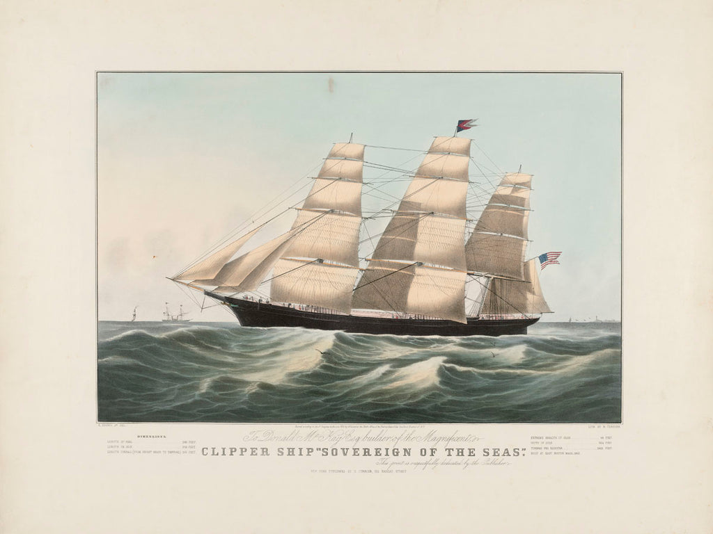 The Clipper Ship “Sovereign of the Seas”, 1852 | McGaw Graphics