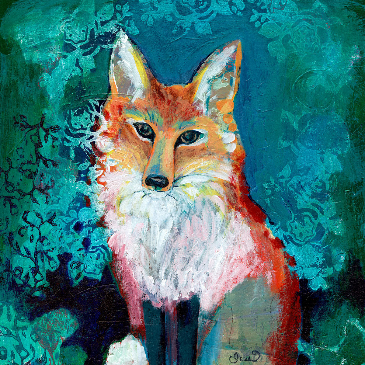 Abstract Fox Painting
