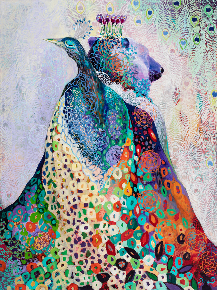 Abstract Peacock Painting