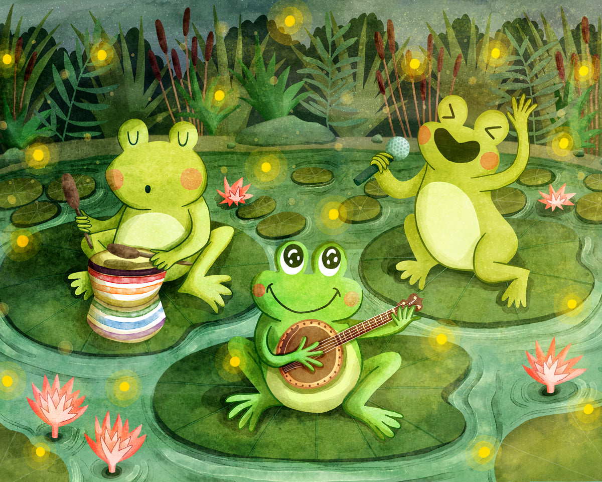 Cartoon Frog Pond