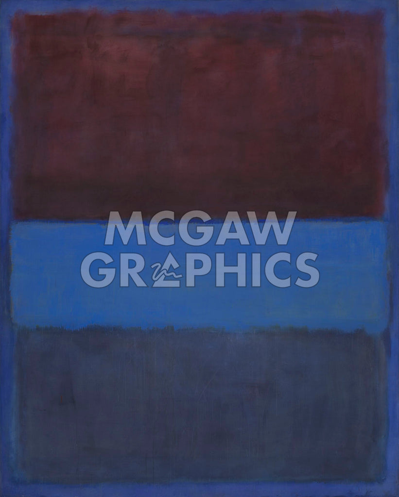 No. 61 (Rust and Blue) [Brown Blue, Brown on Blue], 1953 | McGaw Graphics