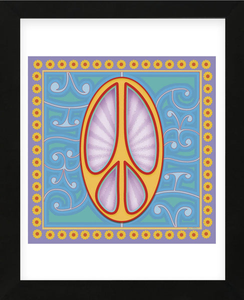 Peace Sign (yellow) (Framed) | McGaw Graphics