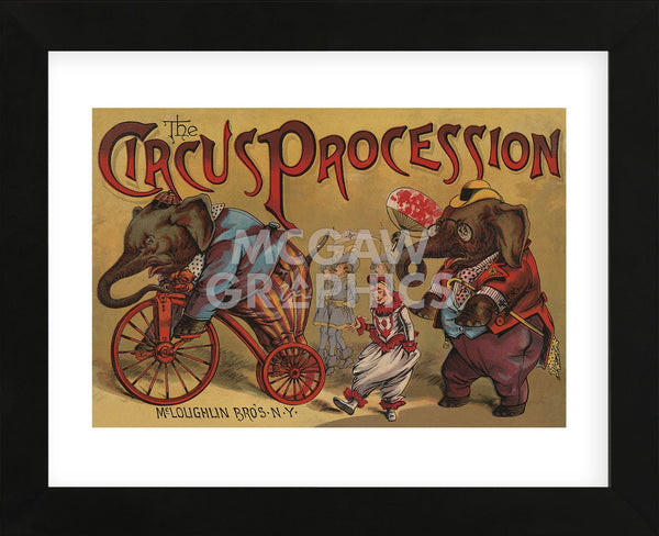 The Circus Procession, 1888 (Framed) | McGaw Graphics