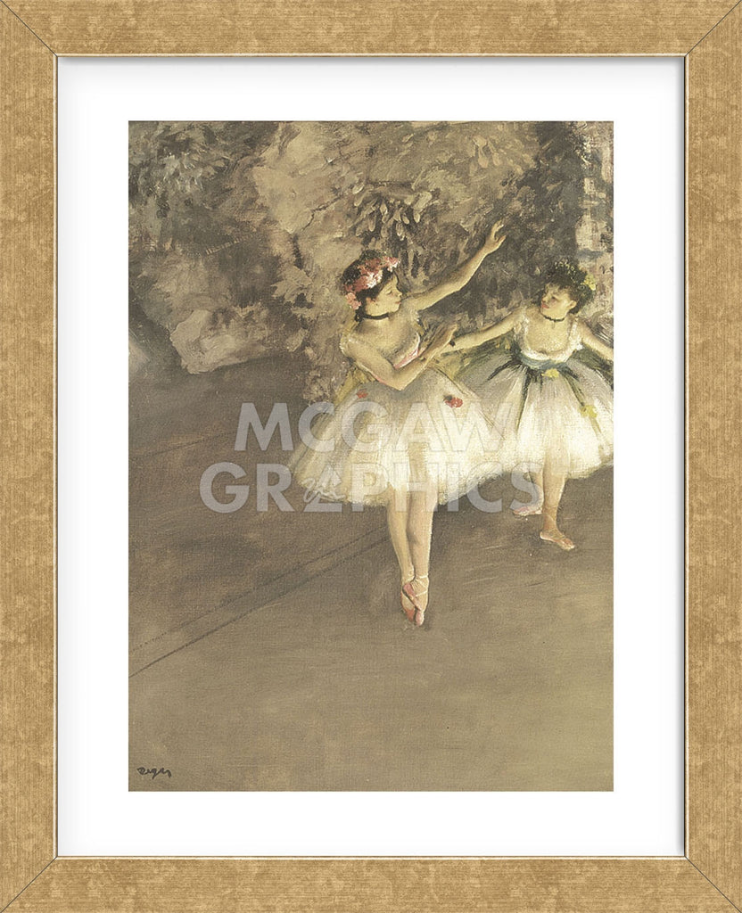 Two Dancers on a Stage (Framed) | McGaw Graphics