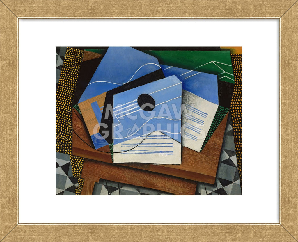 Guitar on a Table, 1915 (Framed) | McGaw Graphics