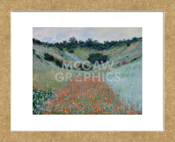 Poppy Field in a Hollow Near Giverny, 1885 (Framed) | McGaw Graphics