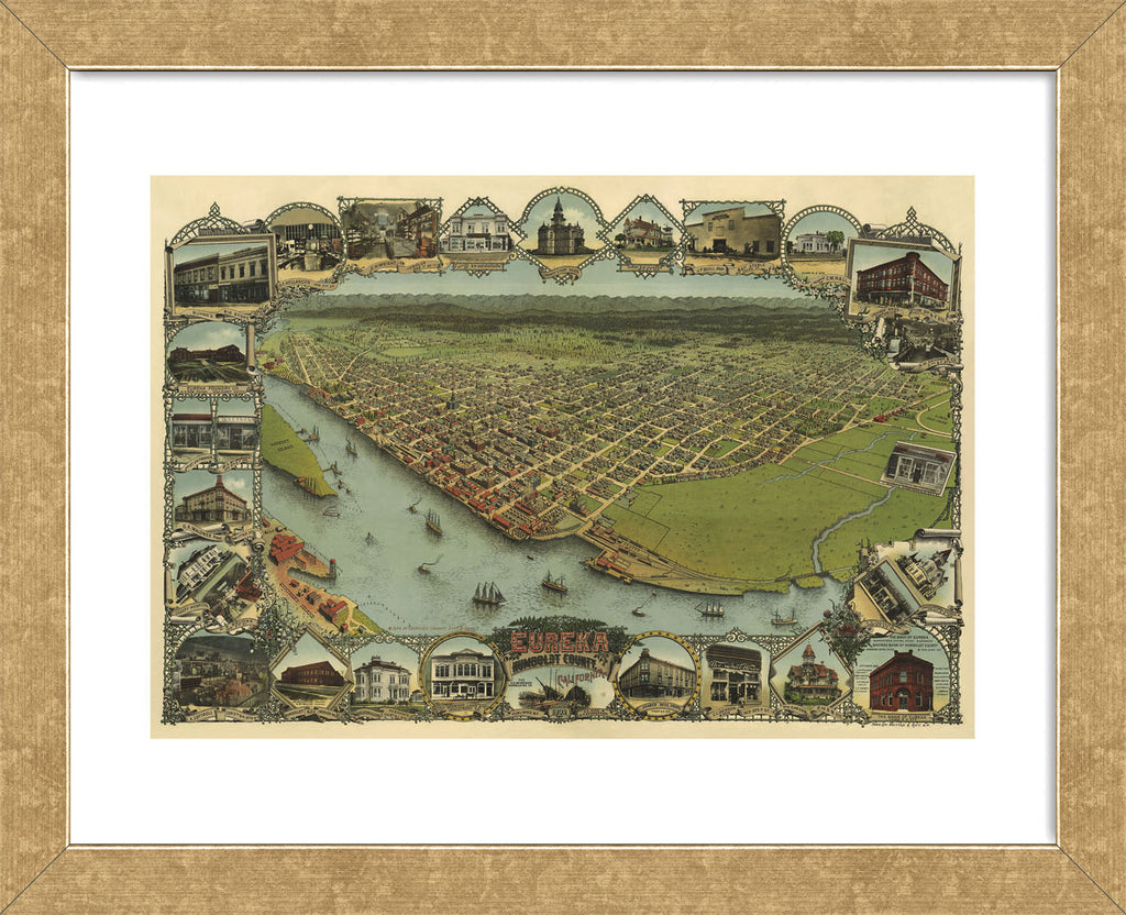 Map of Eureka, California, 1902 (Framed) | McGaw Graphics
