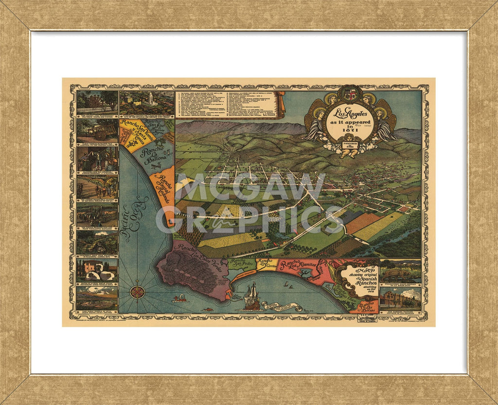 Los Angeles 1871 (Framed) | McGaw Graphics