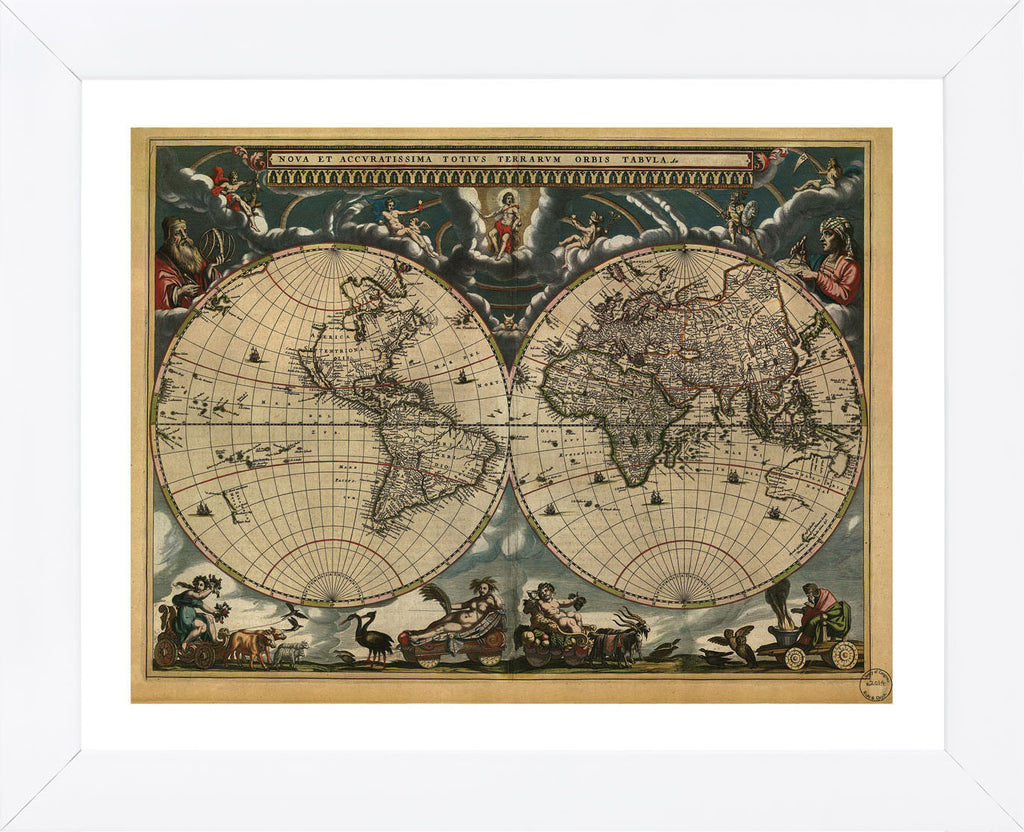World Map 1664 (Framed) | McGaw Graphics