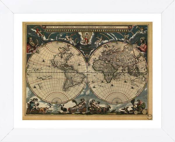 World Map 1664 (Framed) | McGaw Graphics
