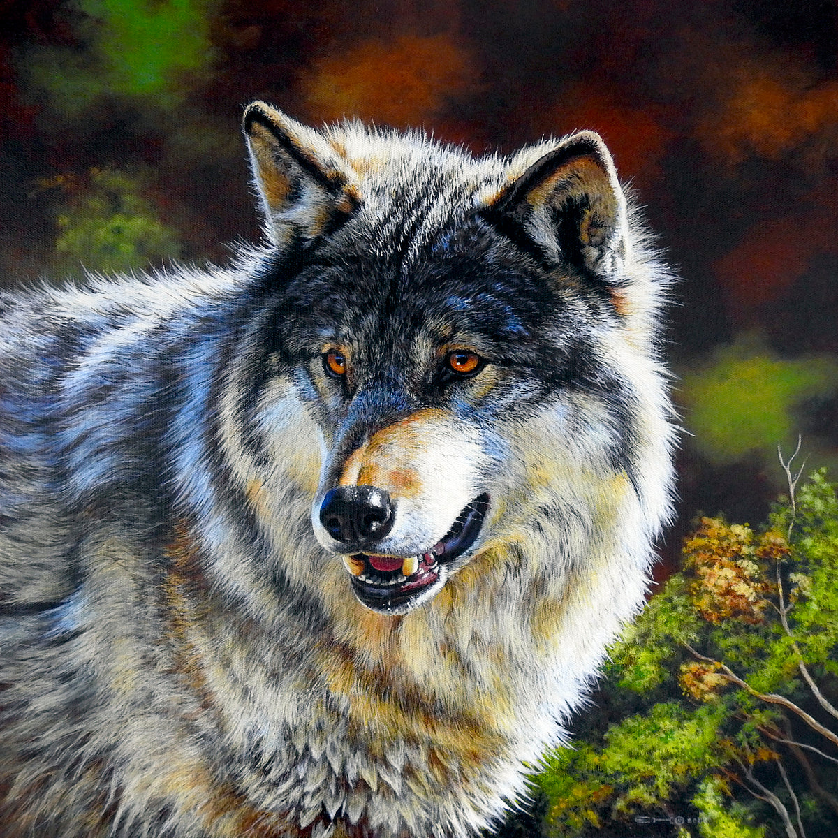 Acrylic Paintings Of Wolves