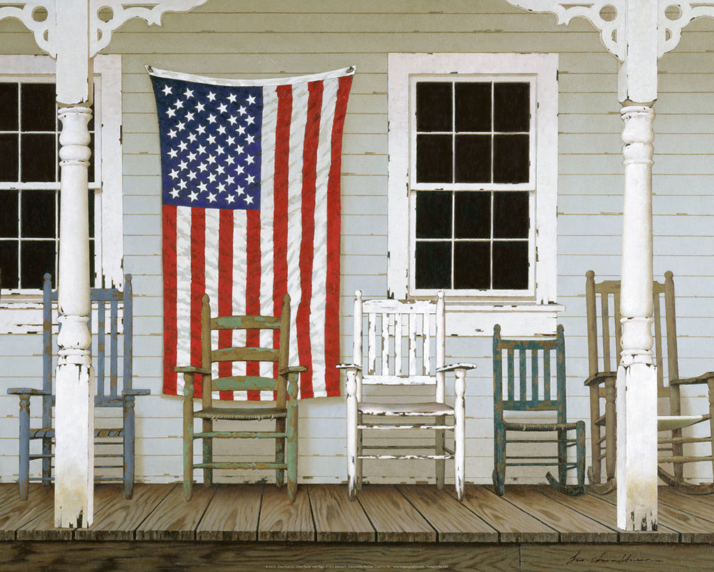 Chair Family with Flag | McGaw Graphics