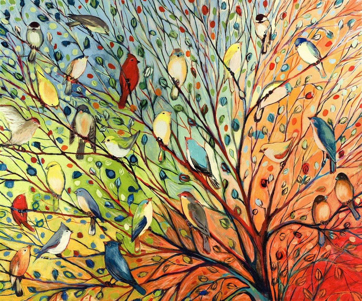 Abstract Paintings Of Birds